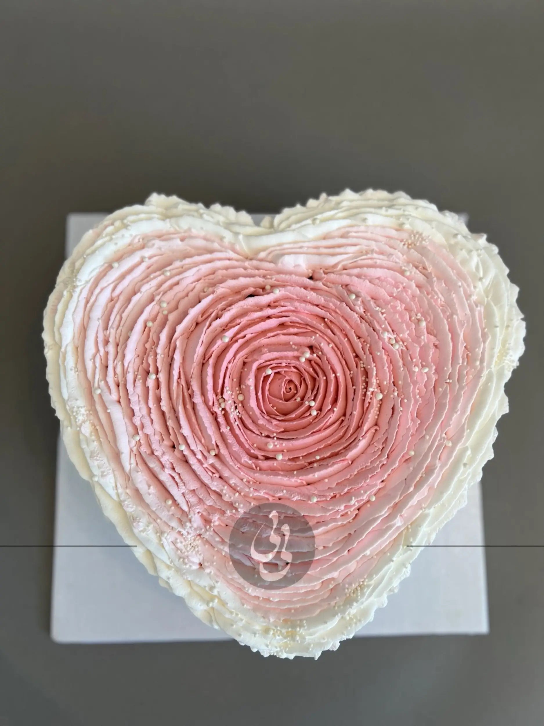 Hand Piped Ruffled Rose on Whipped Cream Heart - BB Cafe & – BB Cafe ...